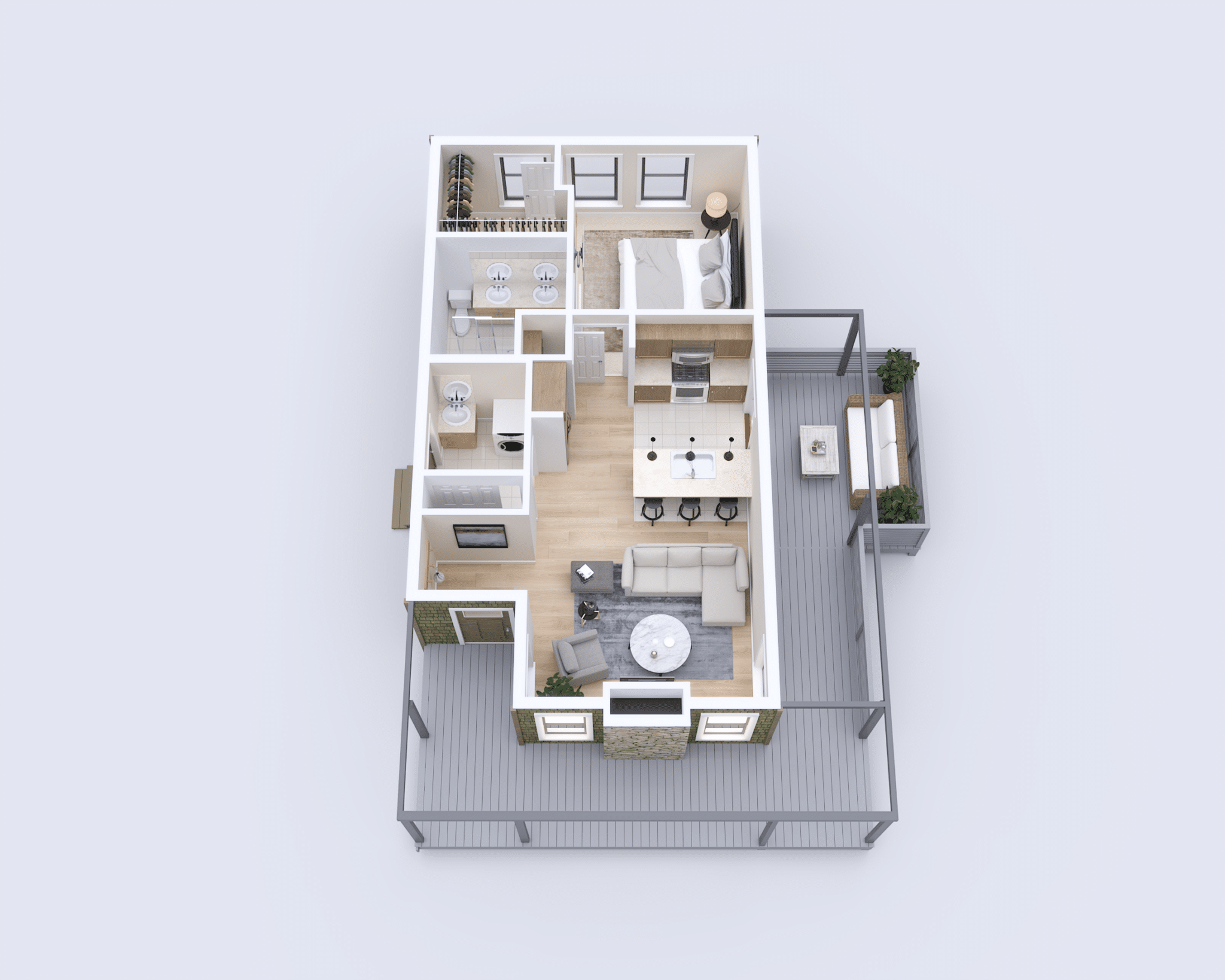 Alpine Retreat Cabin Floor Plan from Mead Legacy